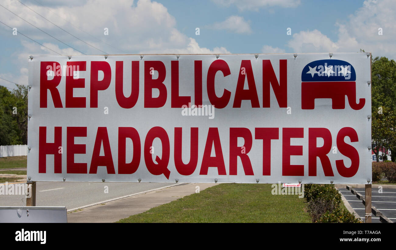Republican Headquarters Sign Stock Photo - Alamy