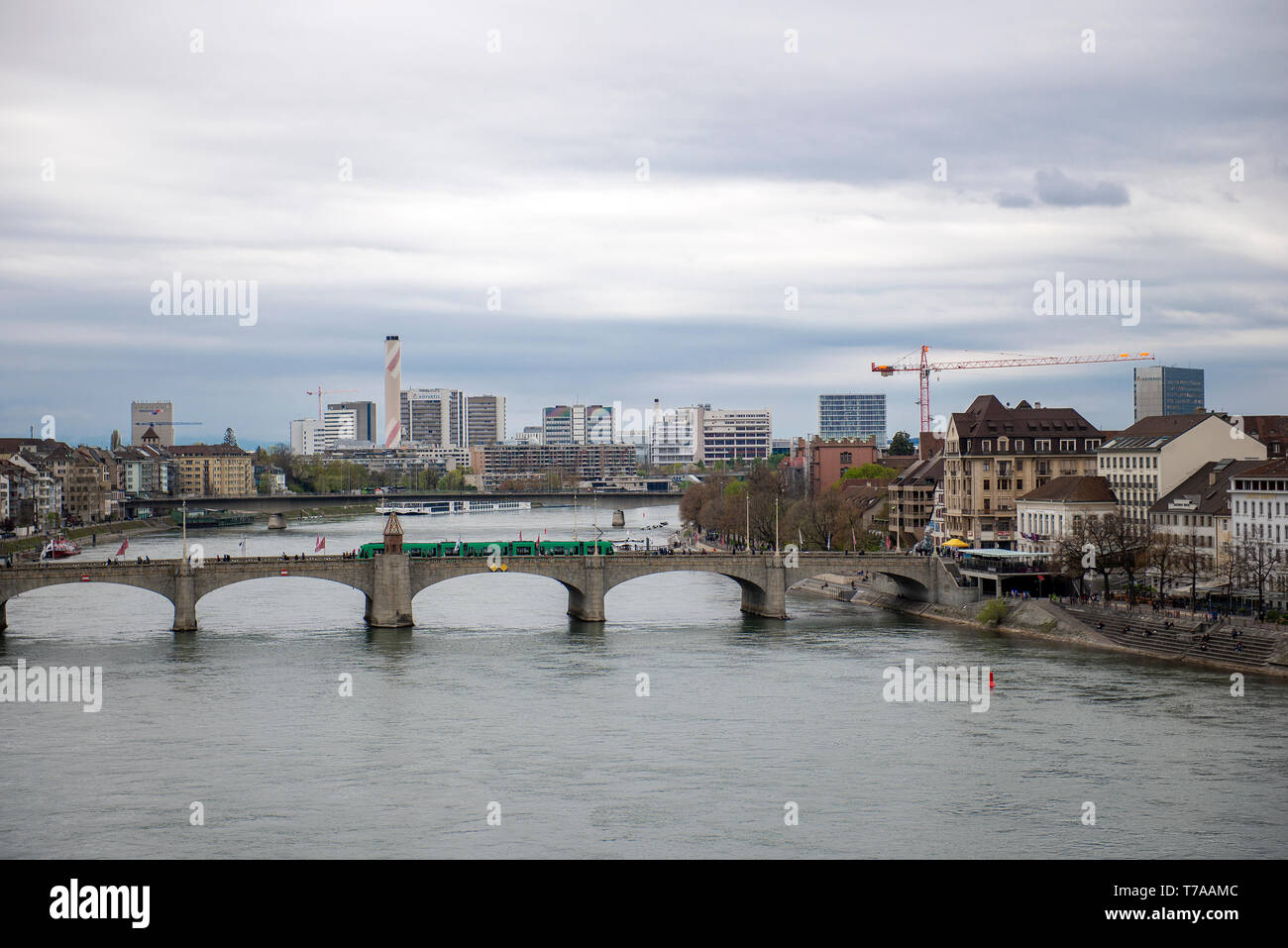 Rhine river bridge promenade basel hi-res stock photography and images ...