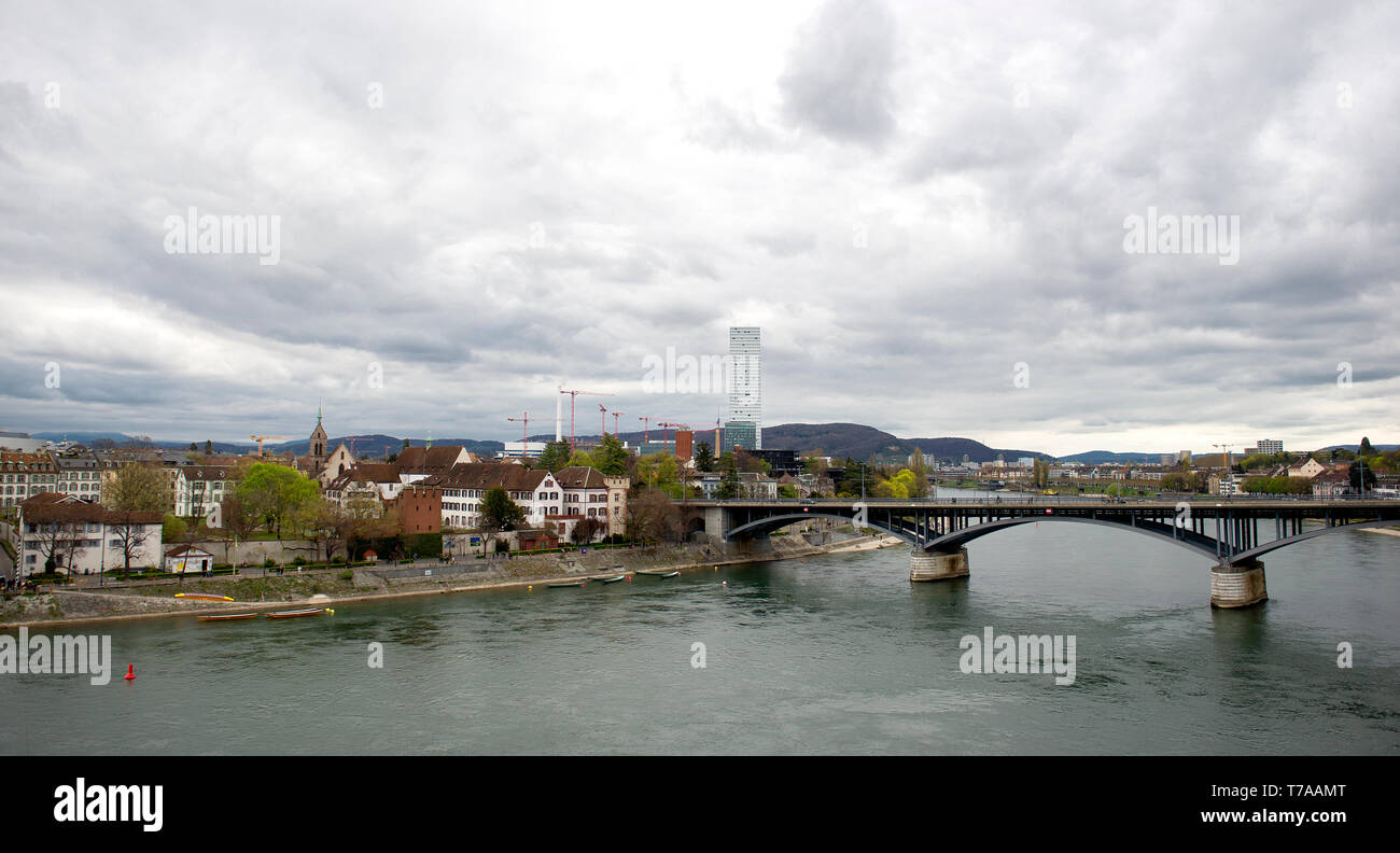 Rhine river bridge promenade basel hi-res stock photography and images ...