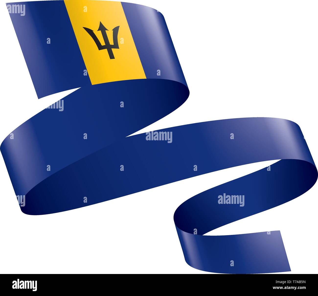 Barbados flag, vector illustration on a white background Stock Vector ...