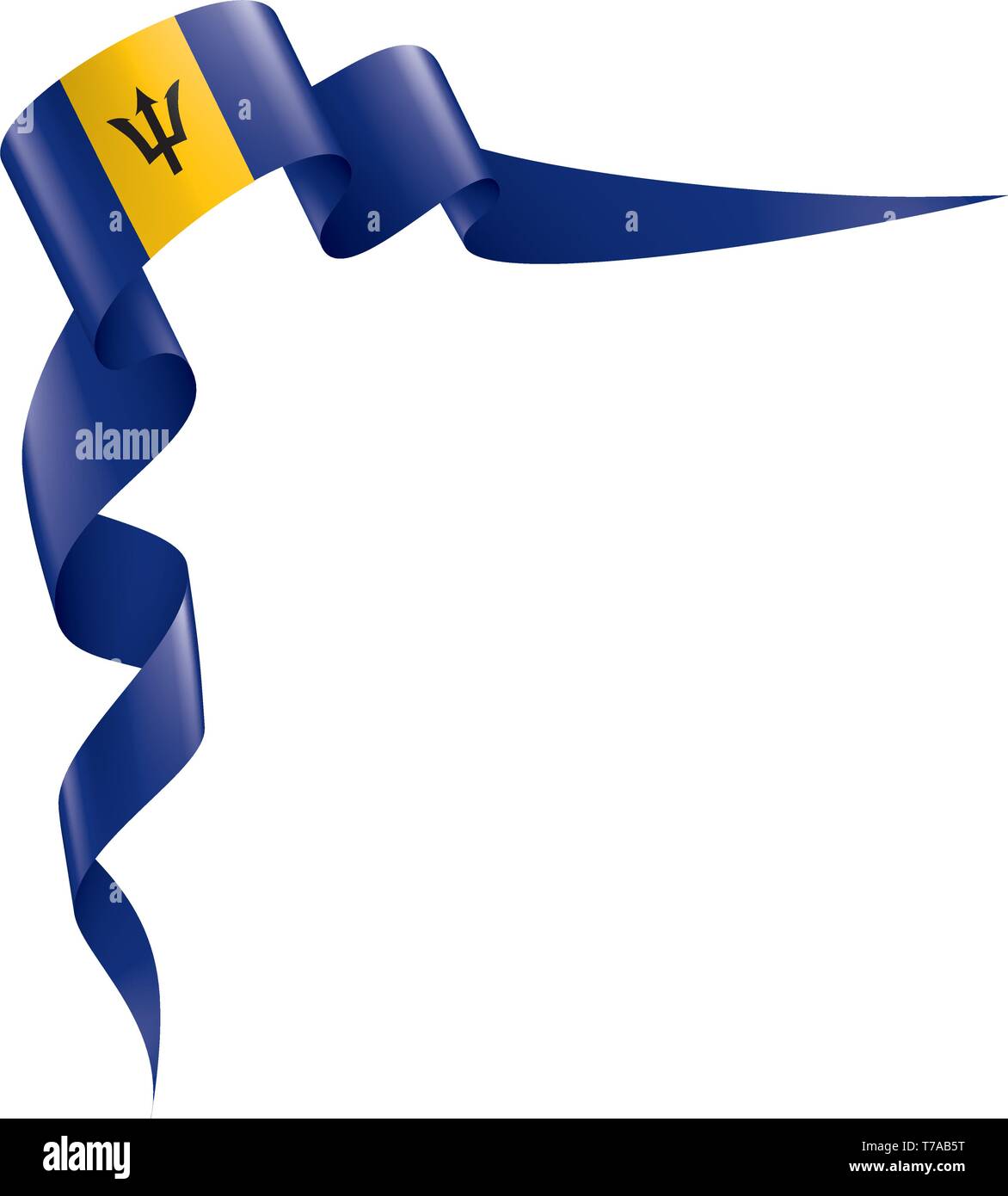 Barbados flag, vector illustration on a white background Stock Vector ...