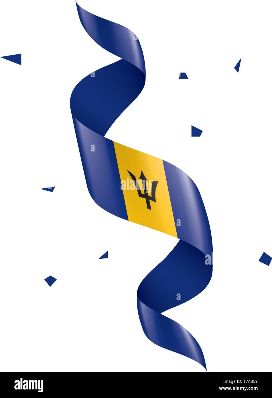 Barbados flag, vector illustration on a white background Stock Vector ...
