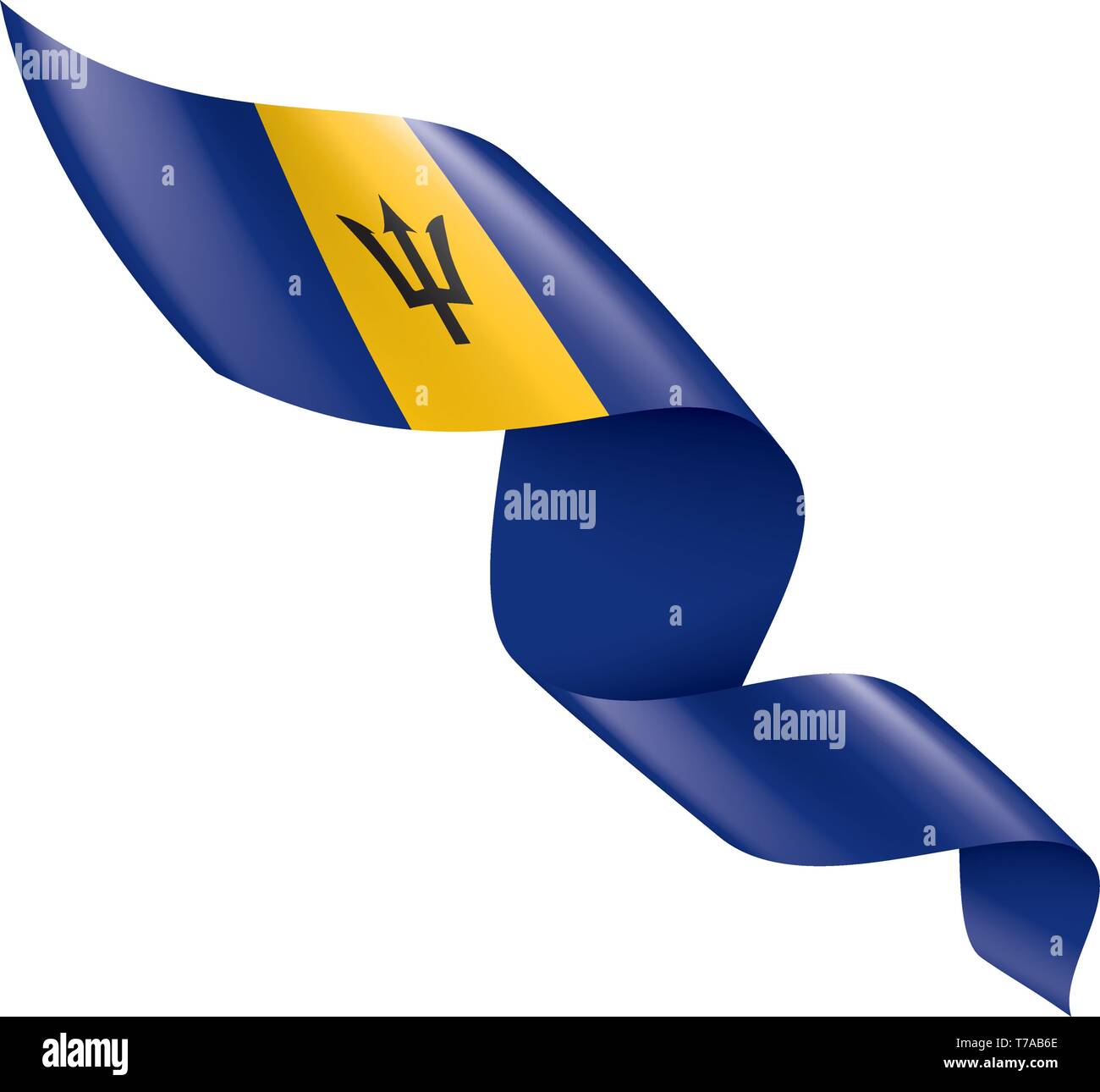 Barbados flag, vector illustration on a white background Stock Vector ...