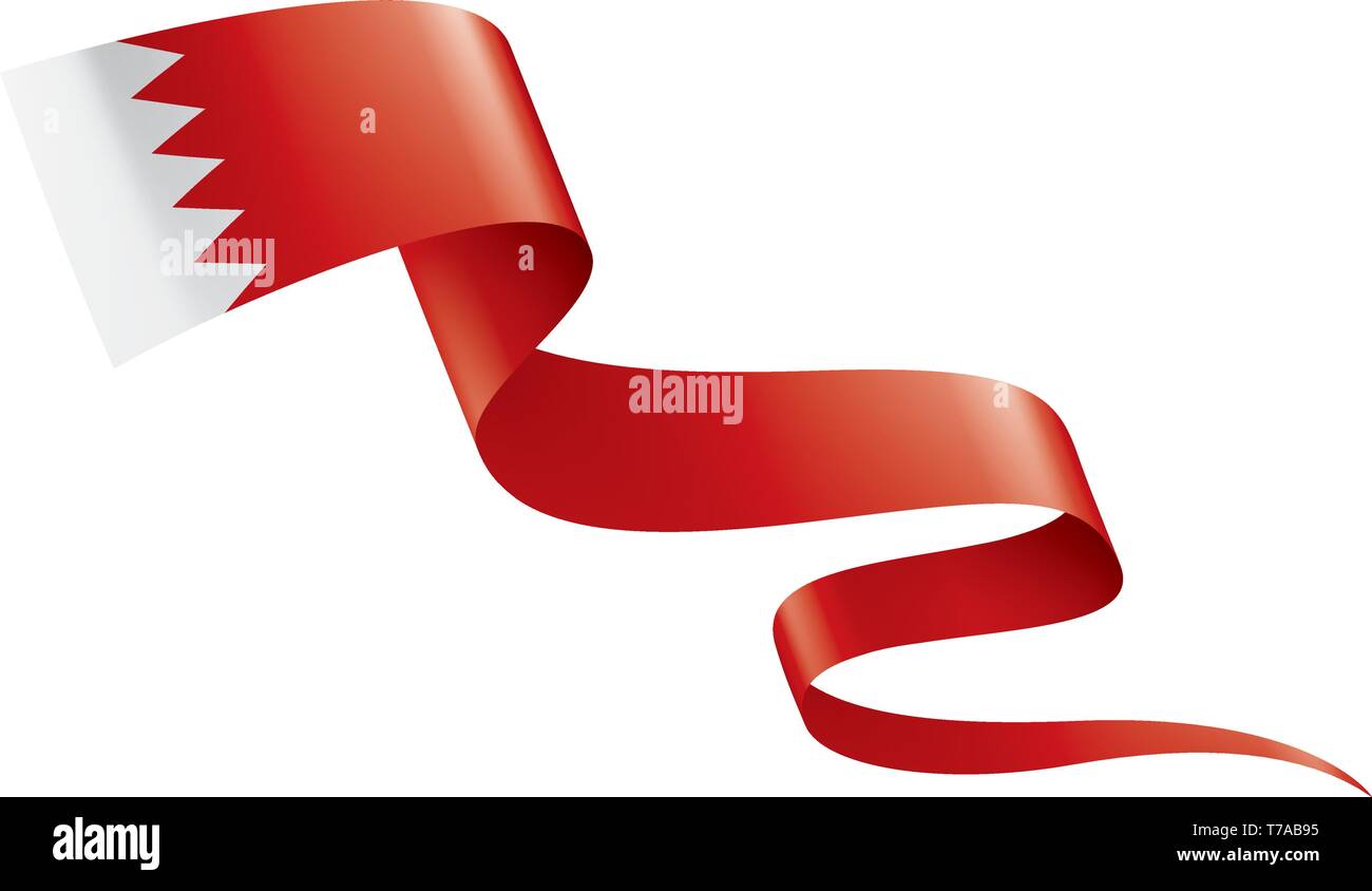 Bahrain flag, vector illustration on a white background Stock Vector ...