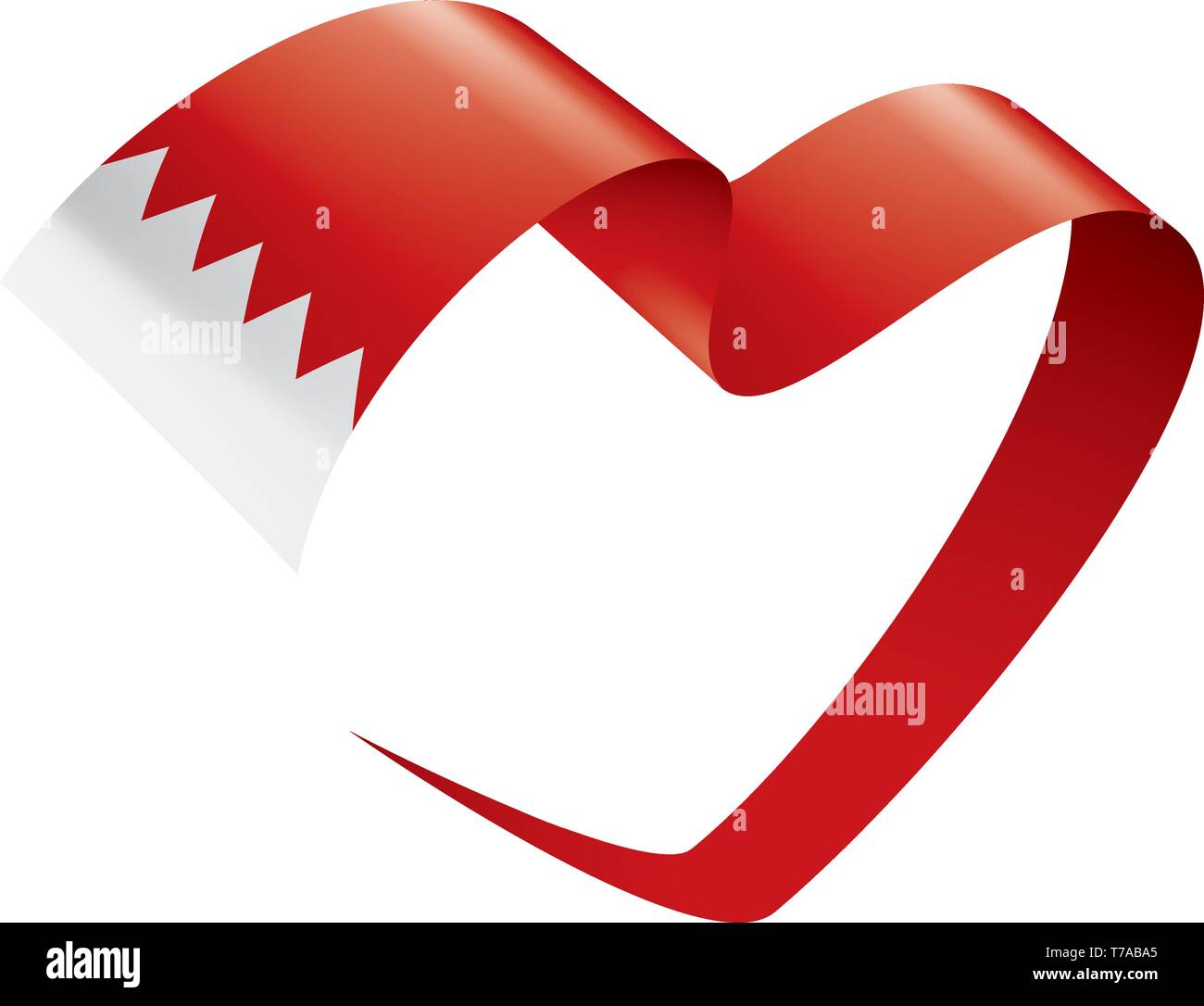 Bahrain flag, vector illustration on a white background Stock Vector ...