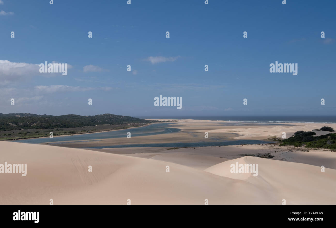 The Alexandria coastal dune fields with the sea in the distance, near ...