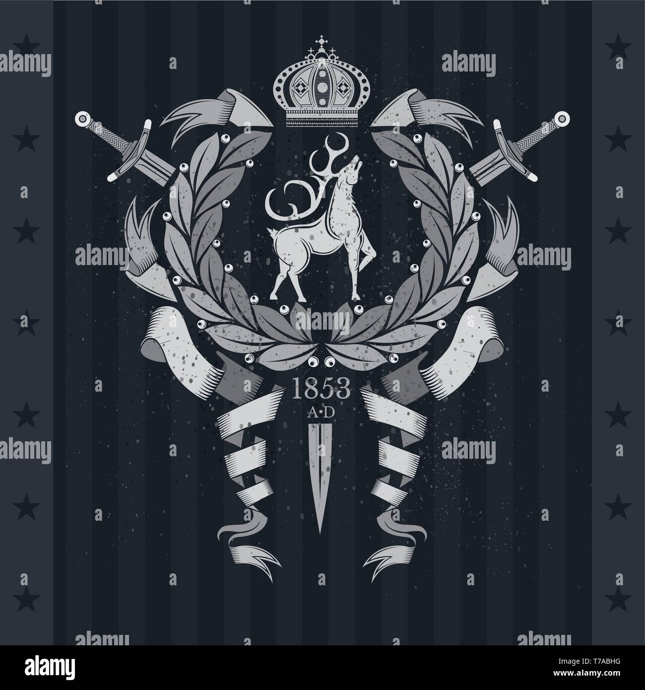 Medieval deer Stock Vector Images - Alamy
