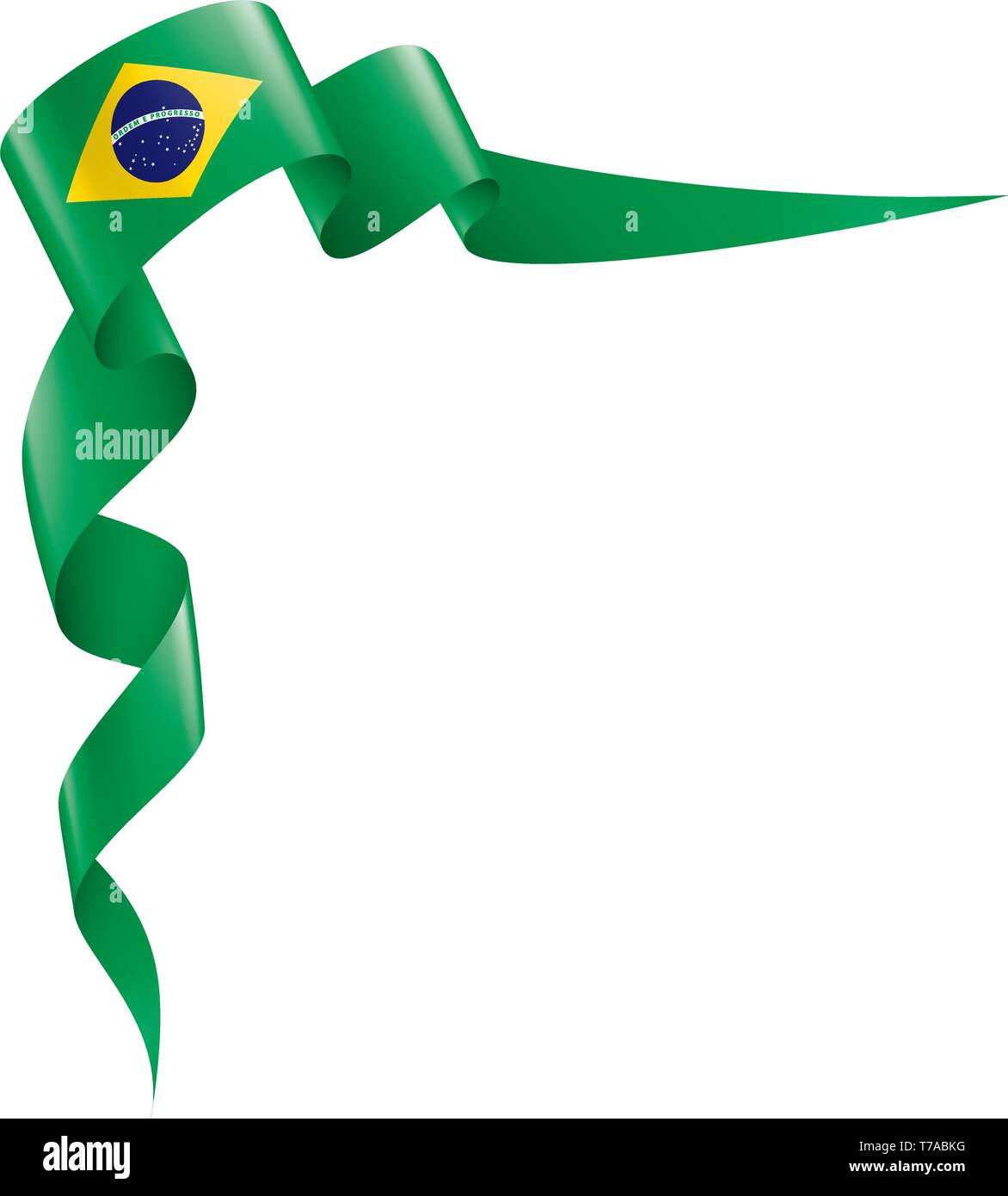 Brazil flag, vector illustration on a white background Stock Vector ...