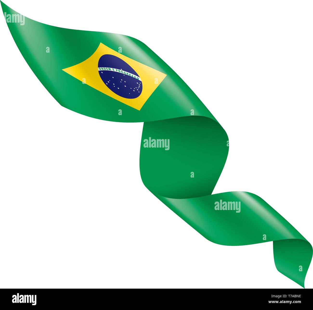 Brazil flag, vector illustration on a white background Stock Vector ...