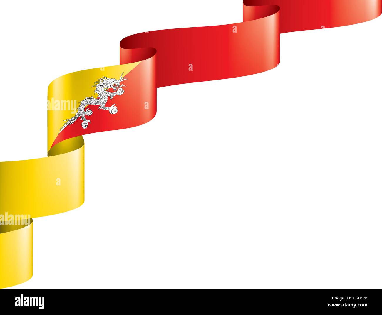 Bhutan flag, vector illustration on a white background Stock Vector ...