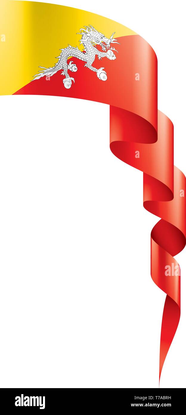 Bhutan flag, vector illustration on a white background Stock Vector ...