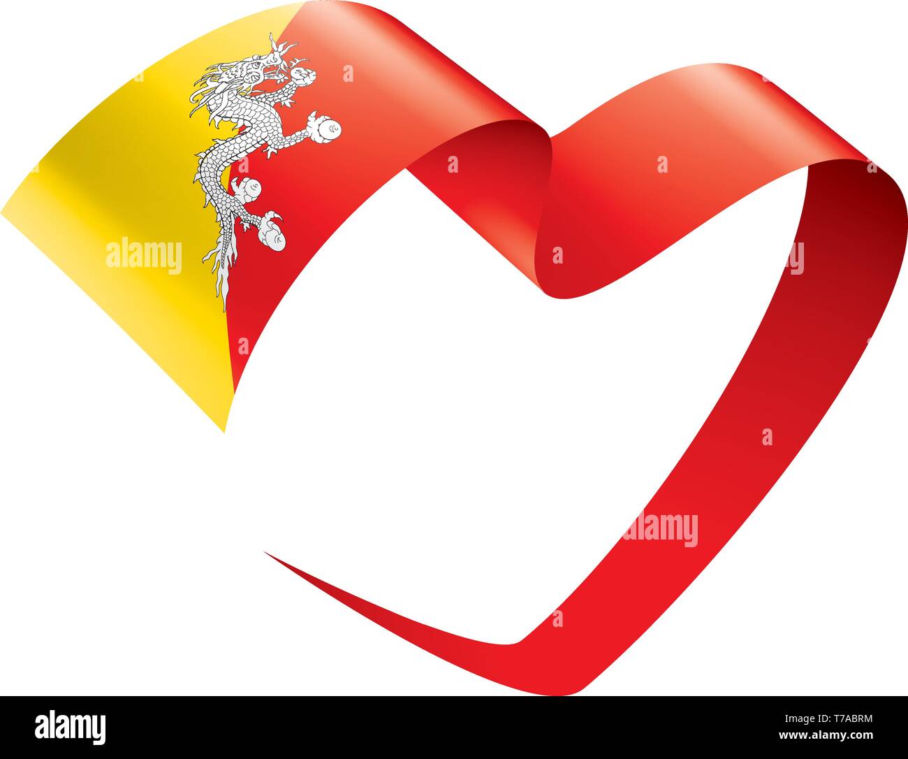 Bhutan flag, vector illustration on a white background Stock Vector ...