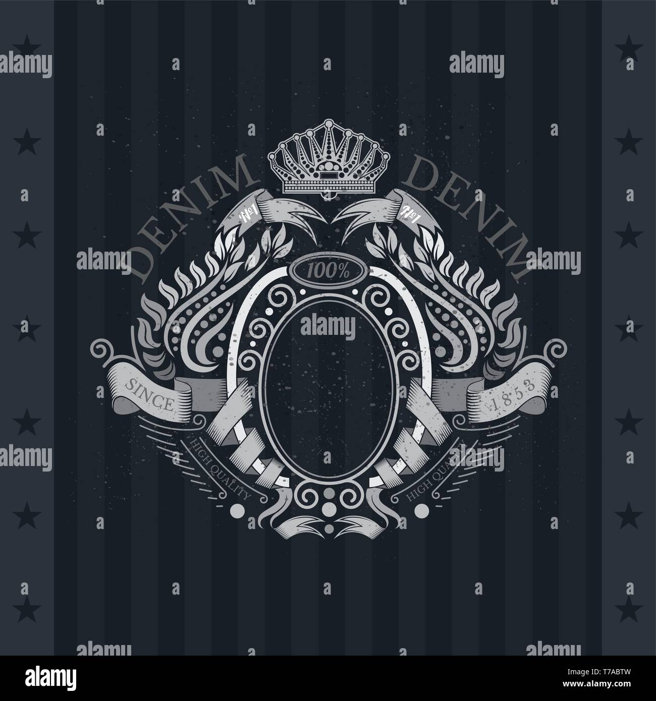 Ribbons Winding Of Oval Frame In Center And Laurel Pattern Around ...