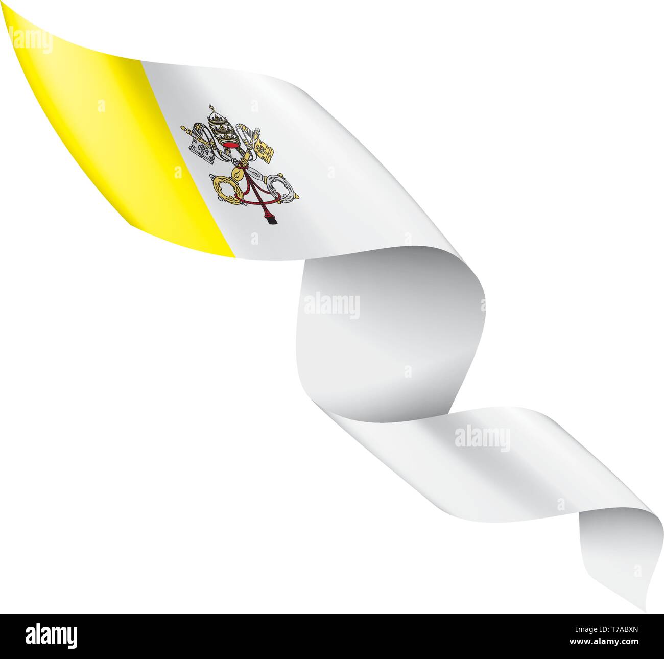 Vatican flag, vector illustration on a white background Stock Vector ...