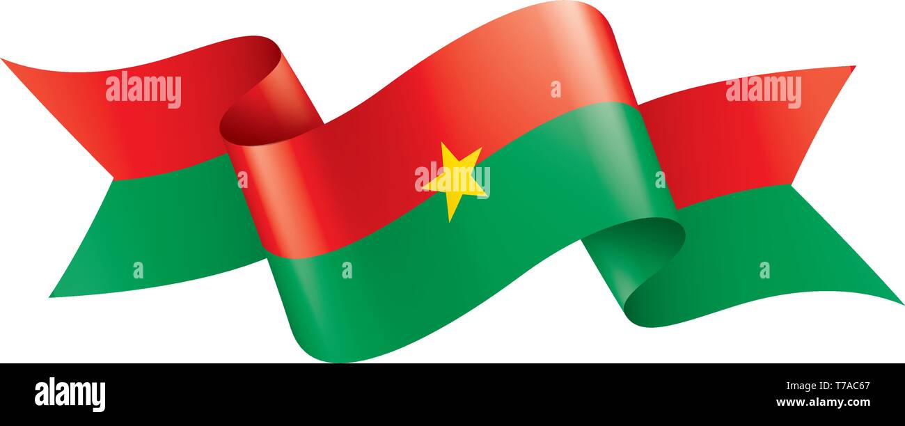 Burkina Faso Flag Vector Illustration On A White Background Stock