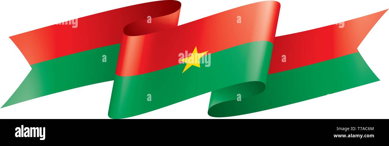 Burkina Faso Flag Vector Illustration On A White Background Stock