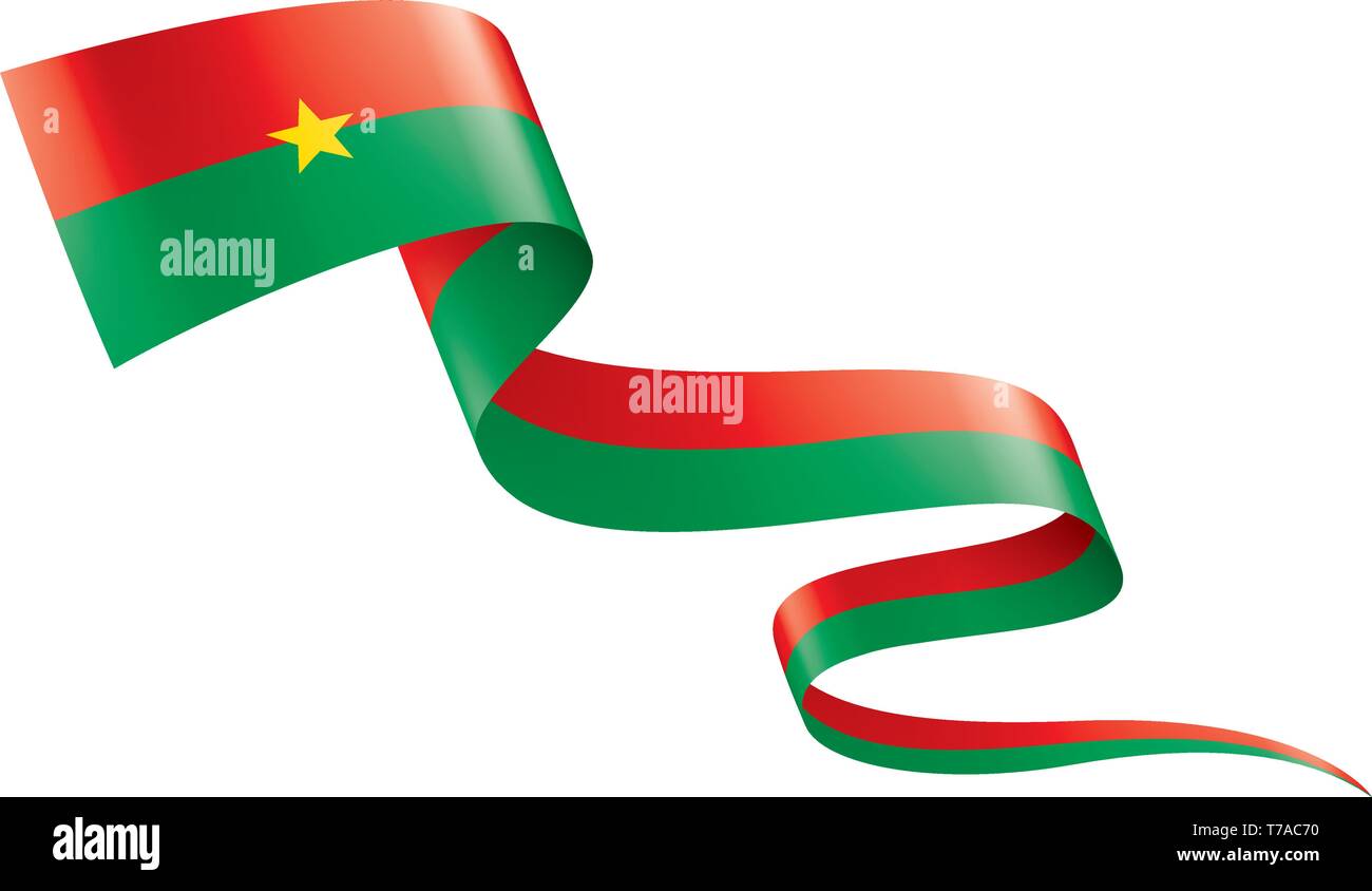 Burkina Faso Flag Vector Illustration On A White Background Stock