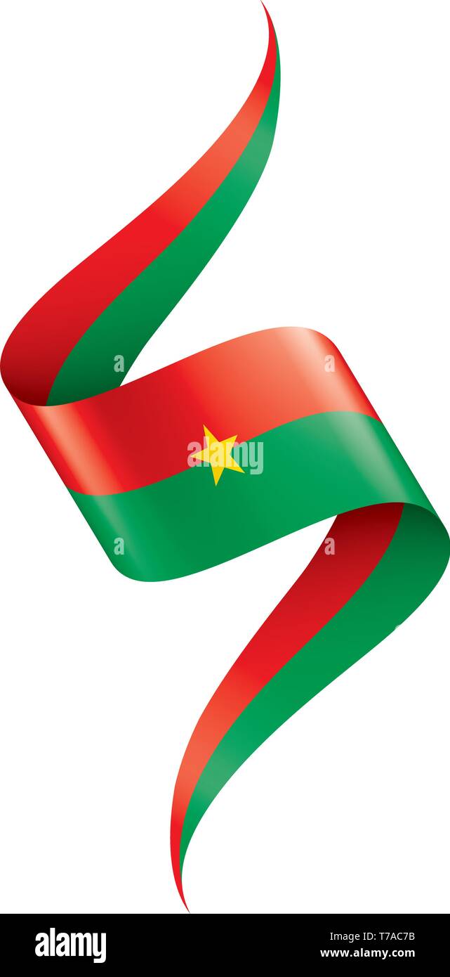 Burkina Faso Flag Vector Illustration On A White Background Stock