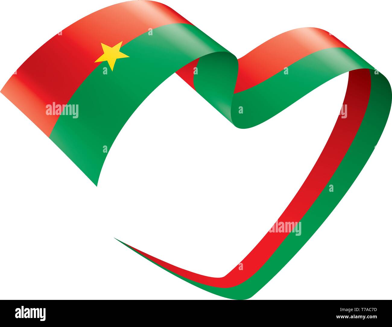 Burkina Faso Flag Vector Illustration On A White Background Stock