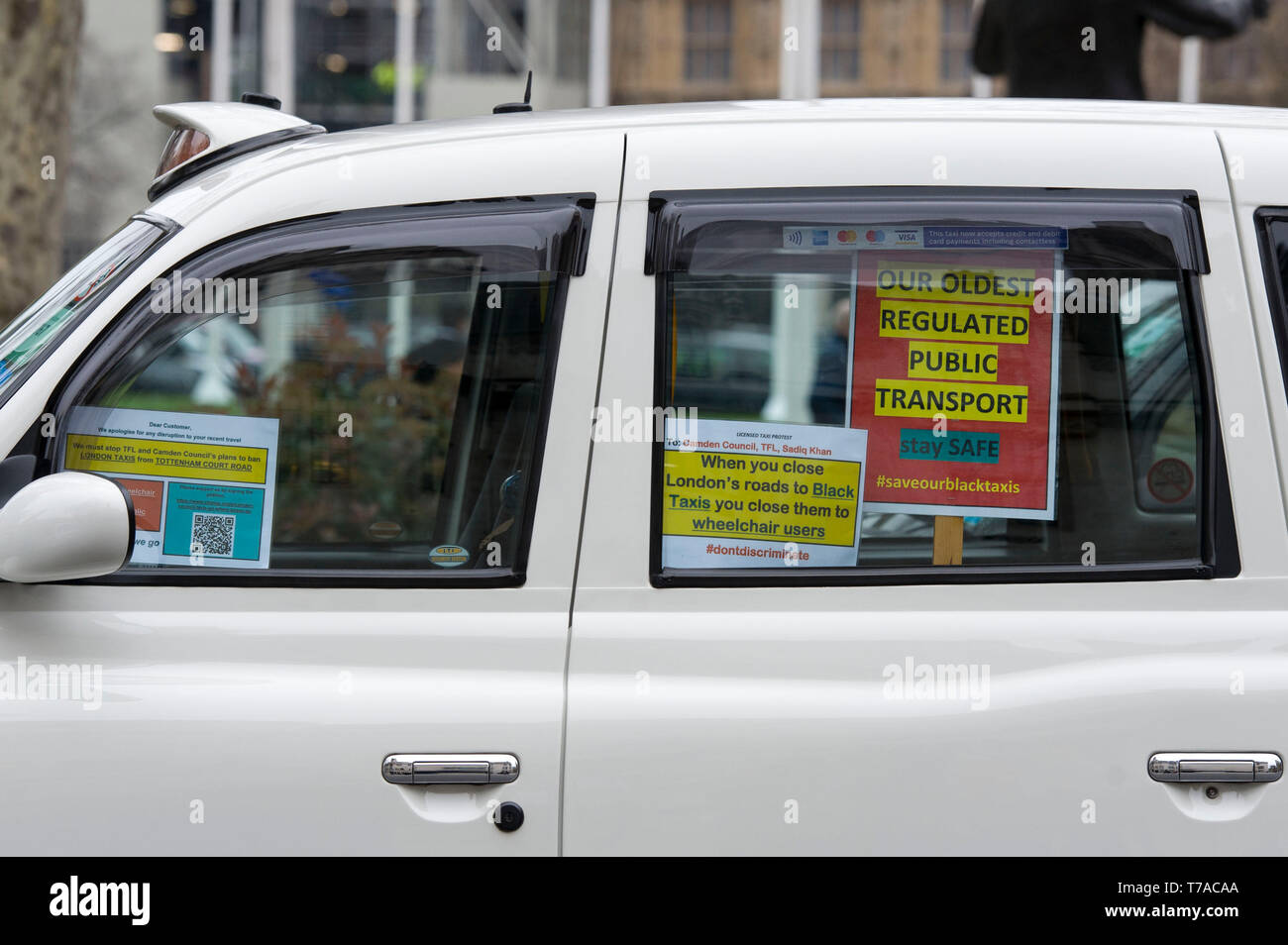 Licensed Taxi protest outside Parliament. Parliament Square ...