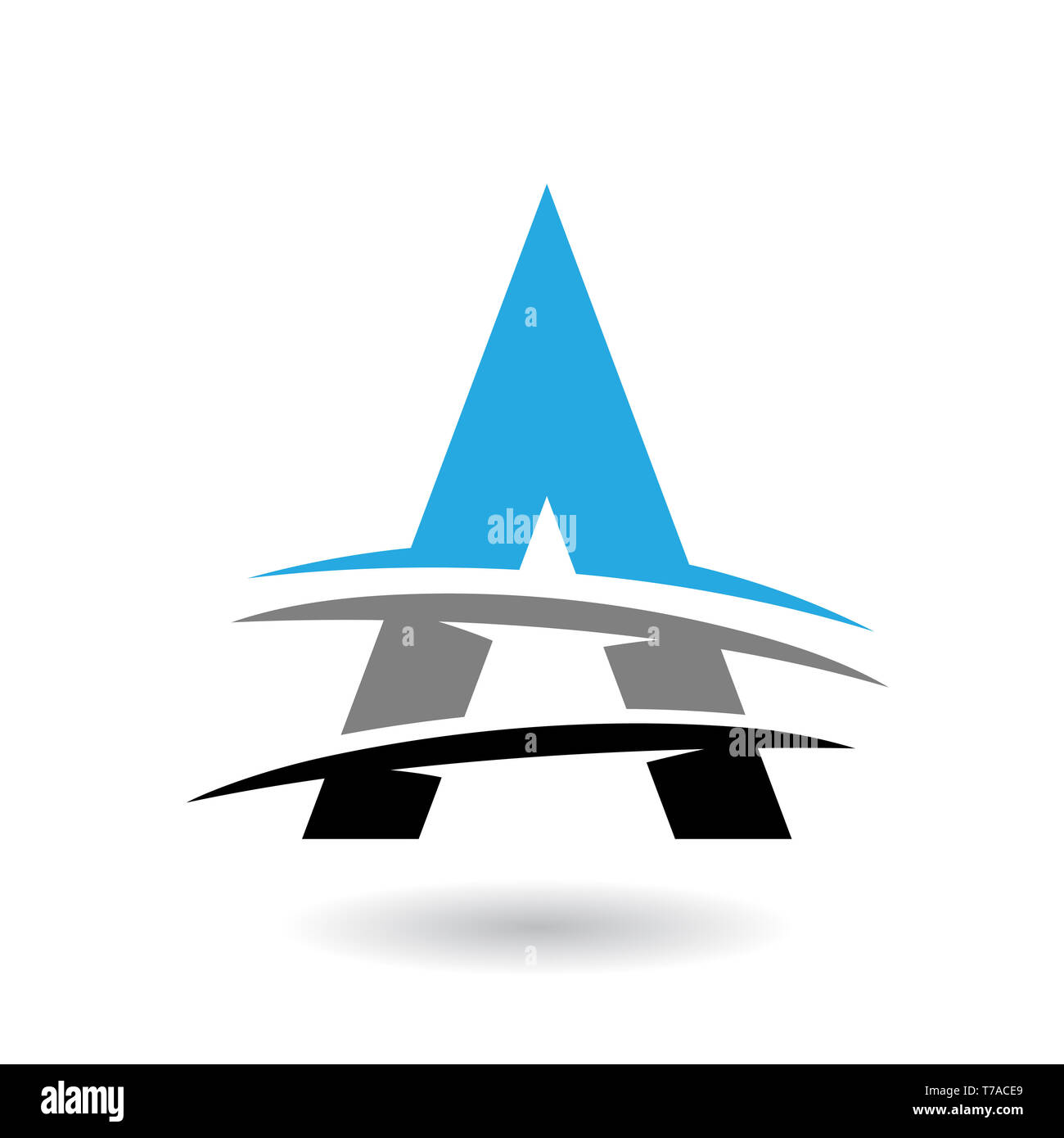 Design Concept of a Colorful Abstract Triangular Icon of Letter A ...