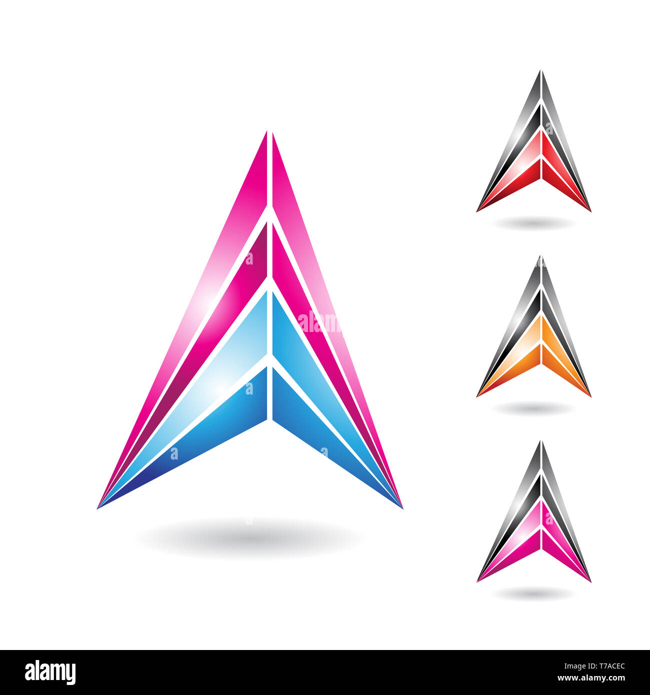 Design Concept of a Colorful Abstract Triangular Icon of Letter A ...