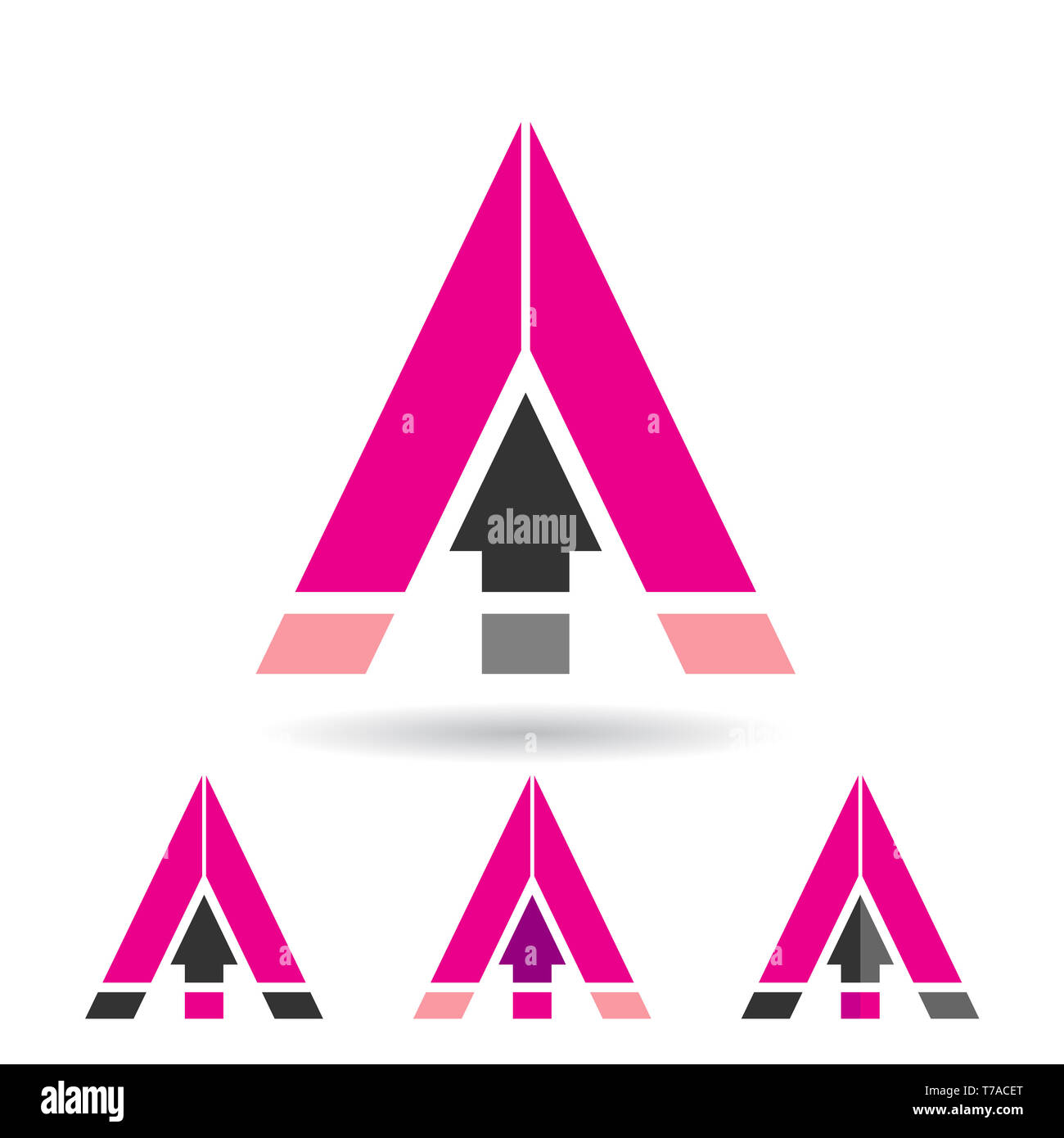 Design Concept of a Colorful Abstract Triangular Icon of Letter A ...