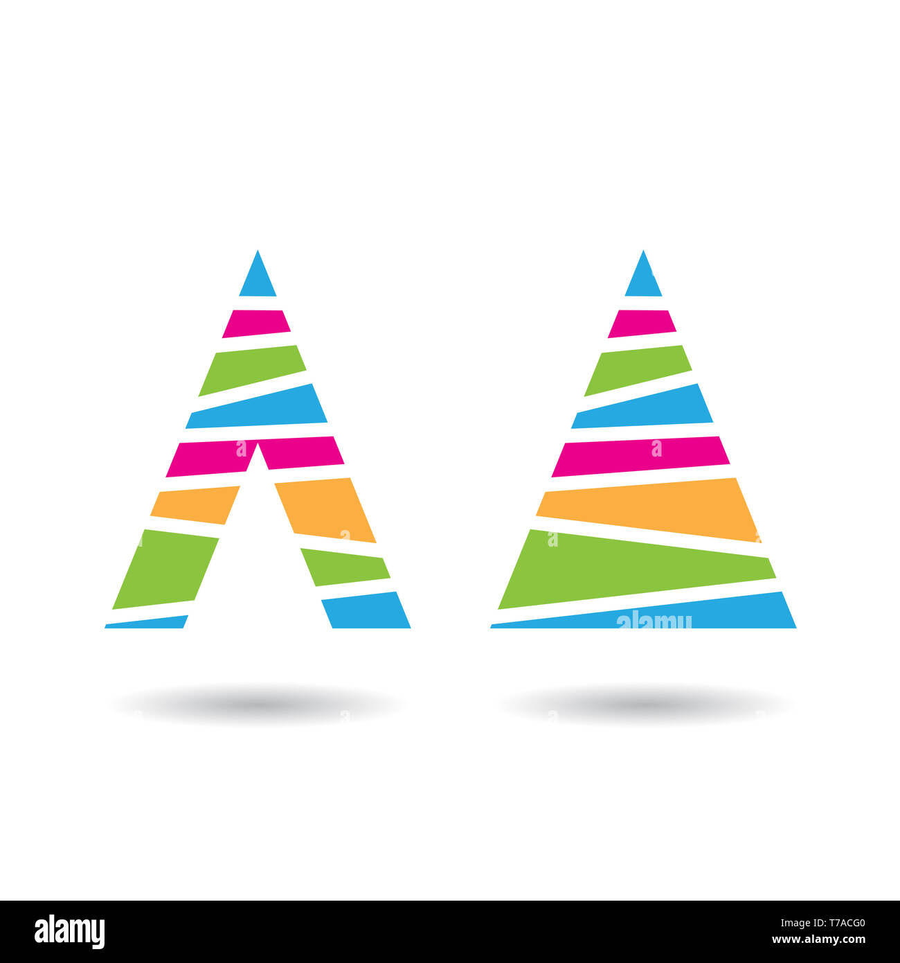 Design Concept of a Colorful Abstract Triangular Icon of Letter A ...