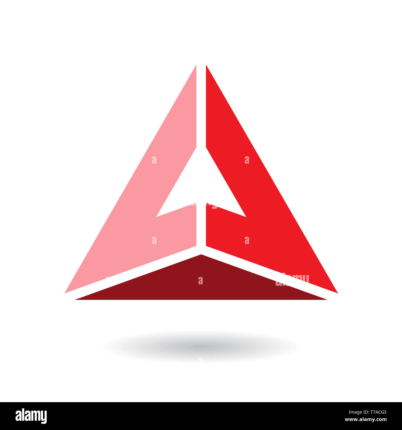 Design Concept of a Colorful Abstract Triangular Icon of Letter A ...