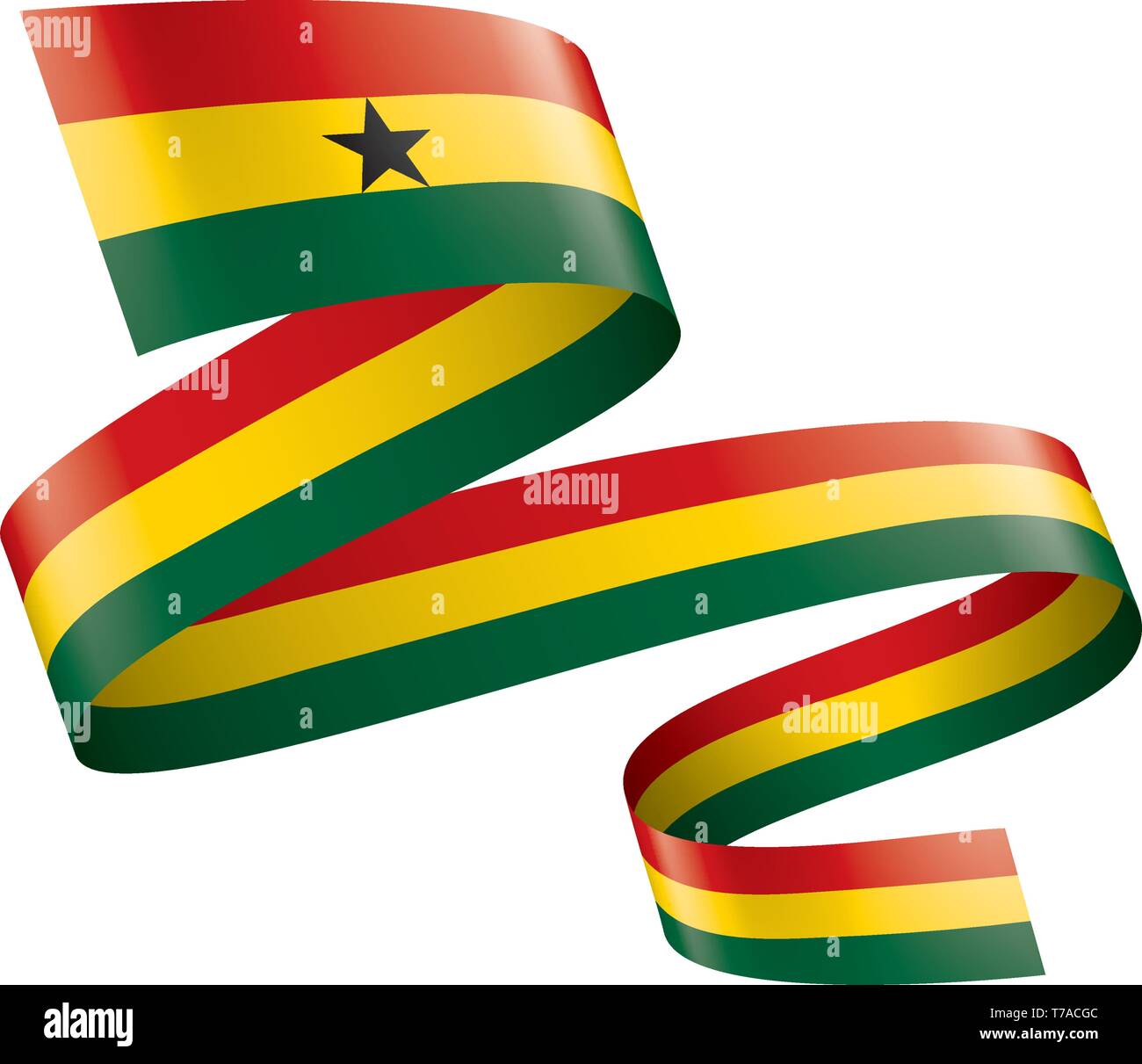 Ghana flag, vector illustration on a white background Stock Vector ...