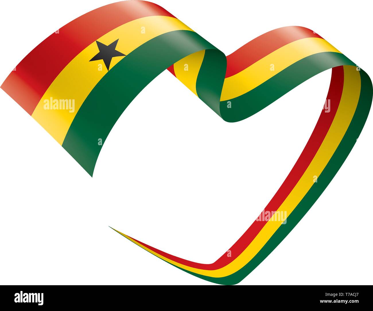 Ghana flag, vector illustration on a white background Stock Vector ...
