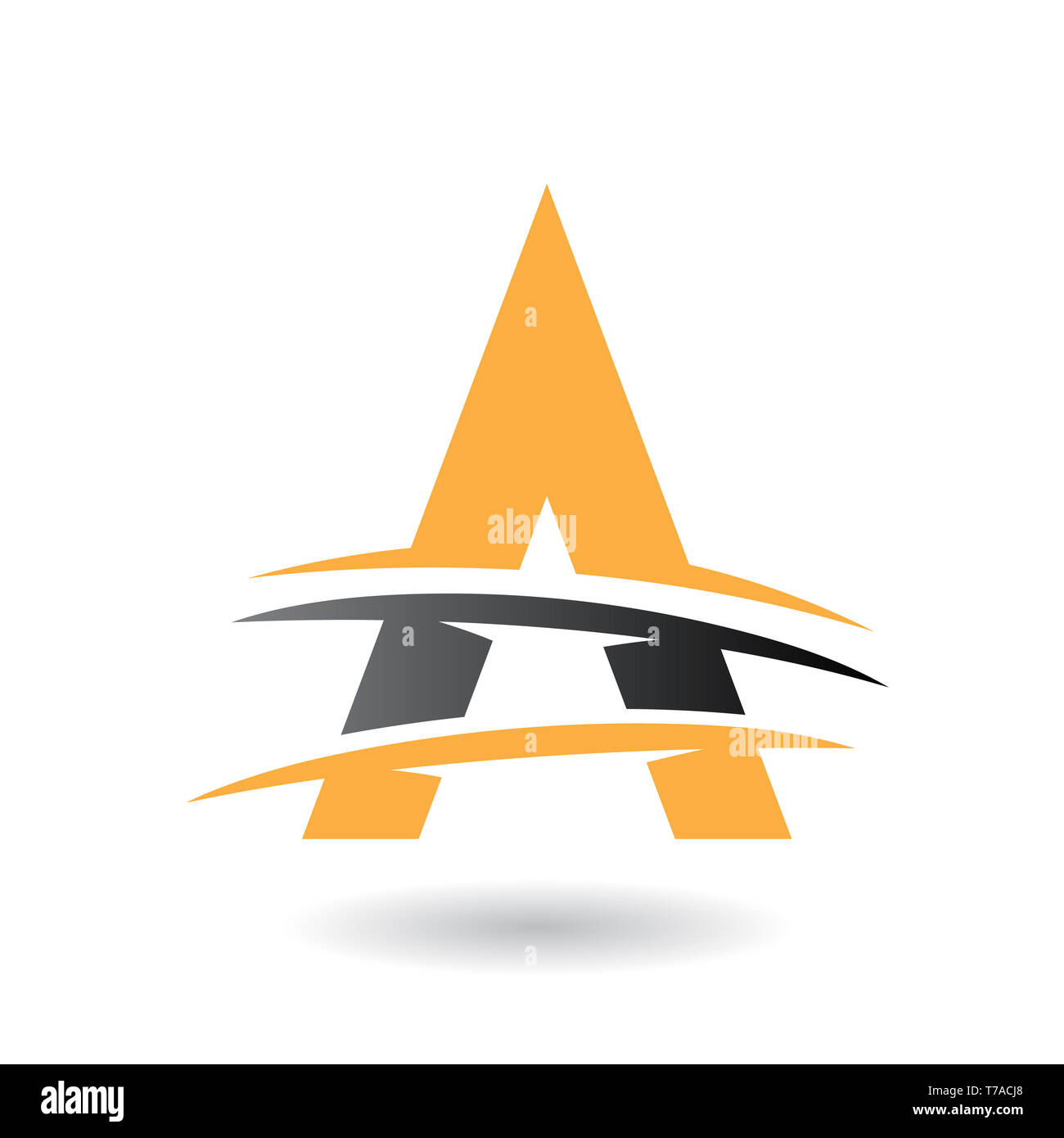 Design Concept of a Colorful Abstract Triangular Icon of Letter A ...