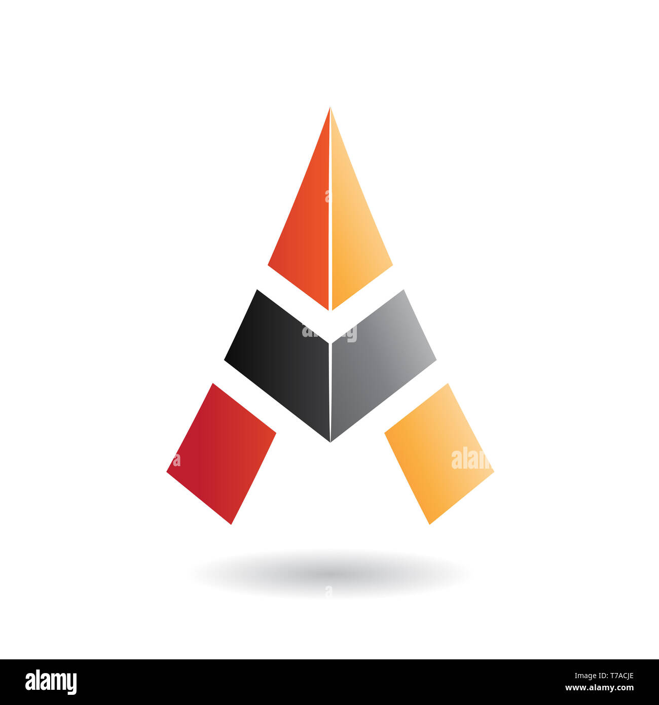 Design Concept of a Colorful Abstract Triangular Icon of Letter A ...