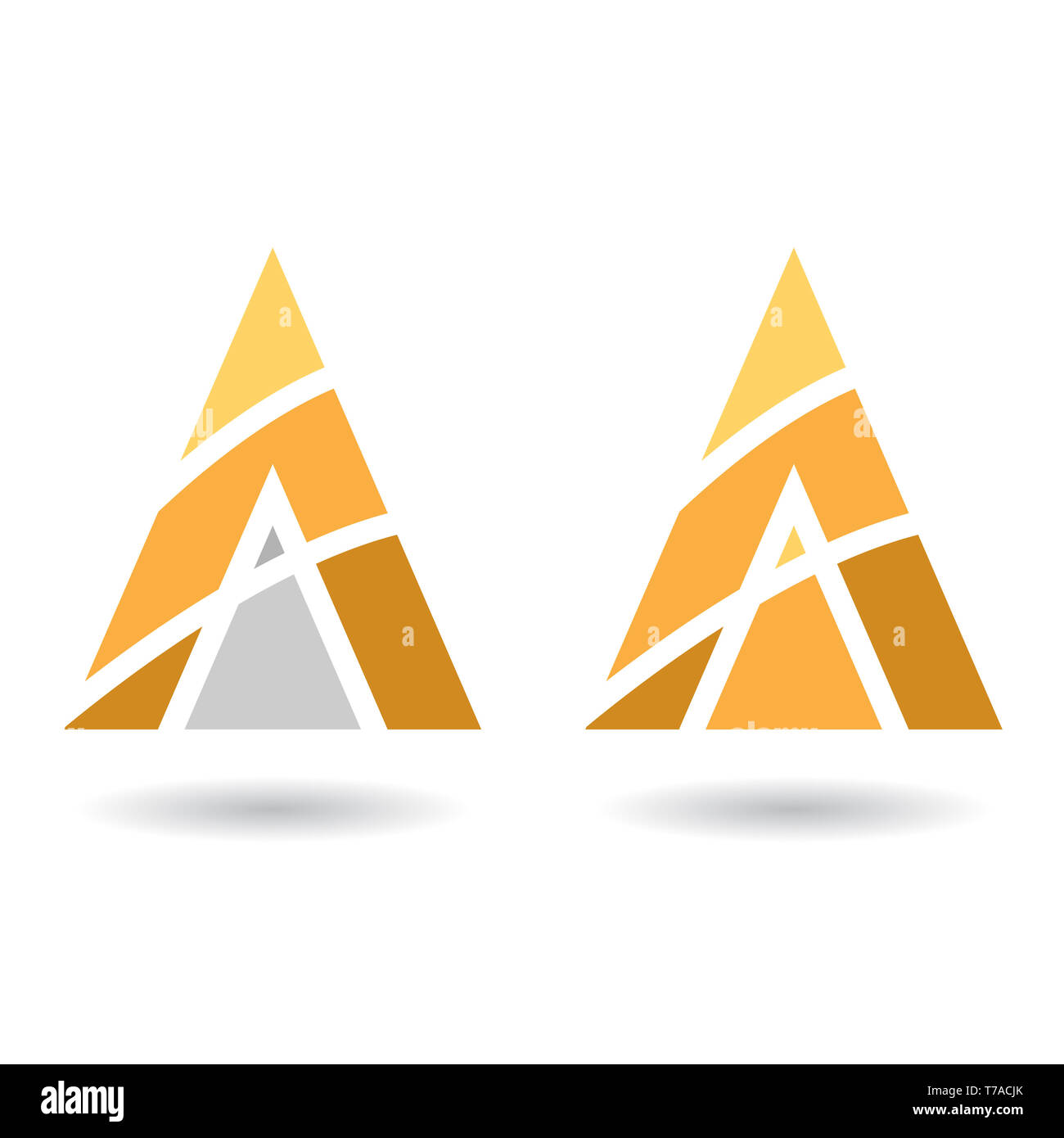 Design Concept of a Colorful Abstract Triangular Icon of Letter A ...