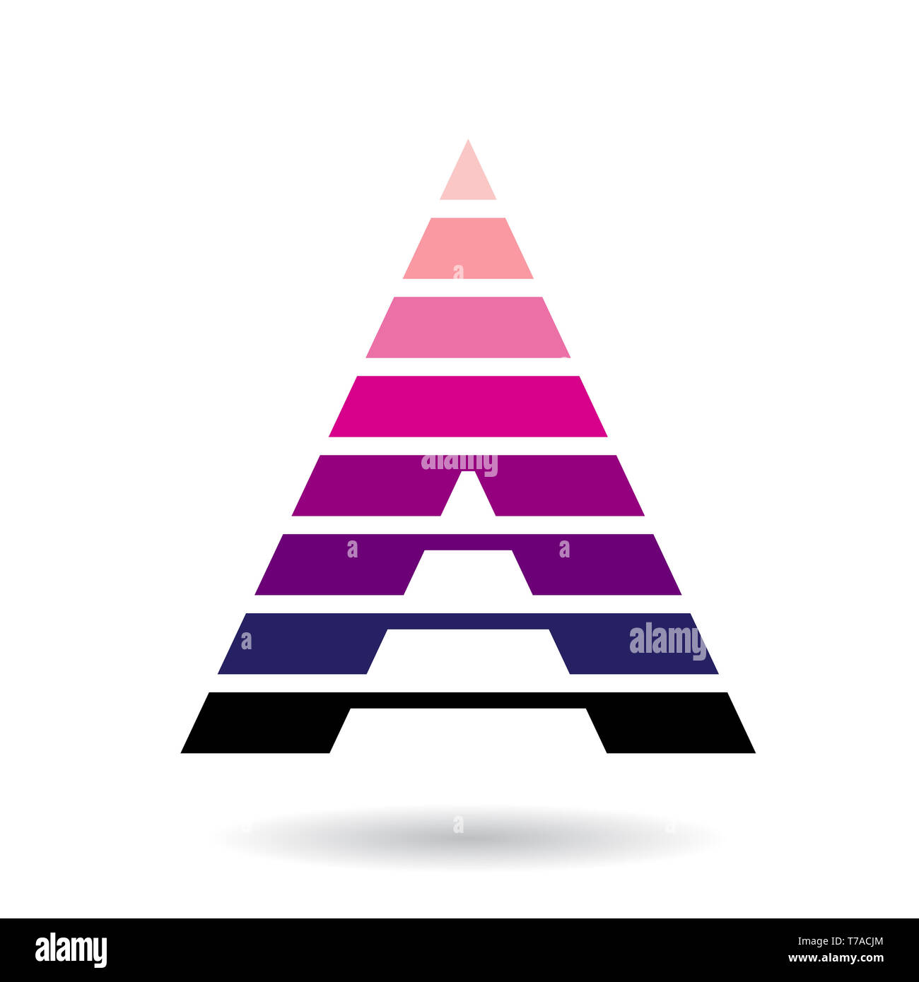 Design Concept of a Colorful Abstract Triangular Icon of Letter A ...