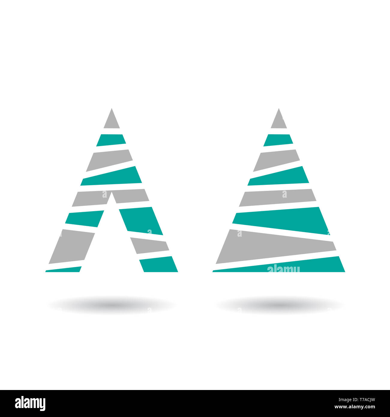 Design Concept of a Colorful Abstract Triangular Icon of Letter A ...