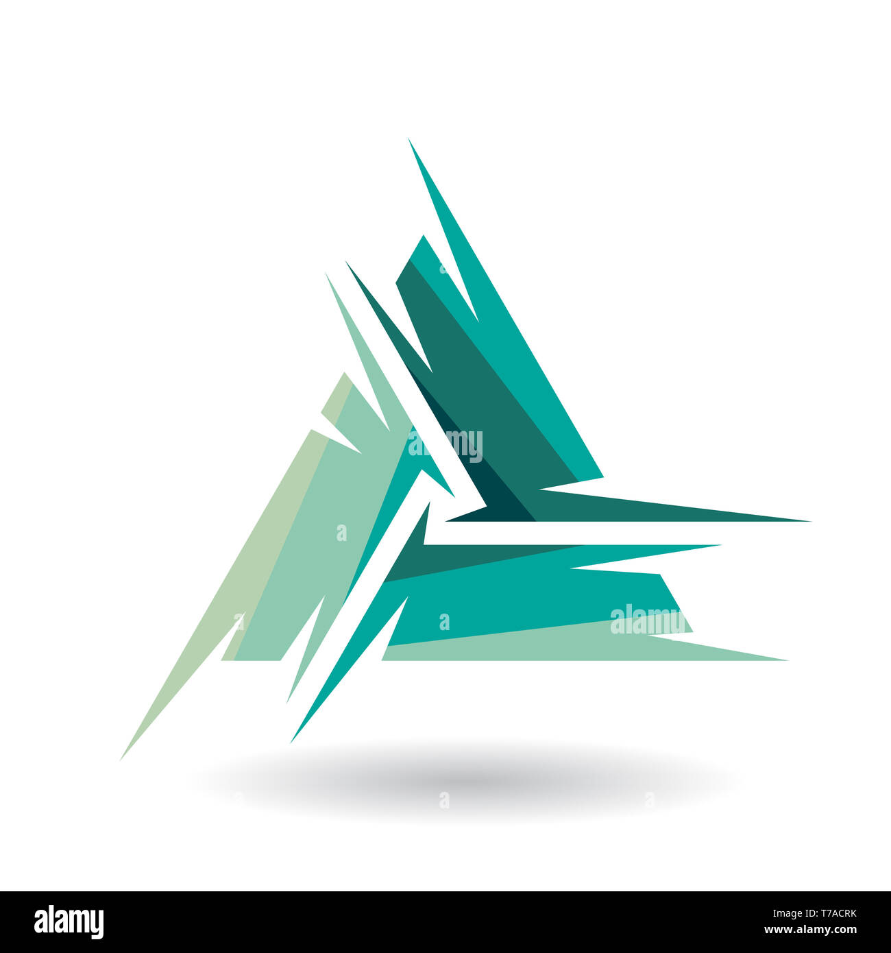 Design Concept of a Colorful Abstract Triangular Icon of Letter A ...