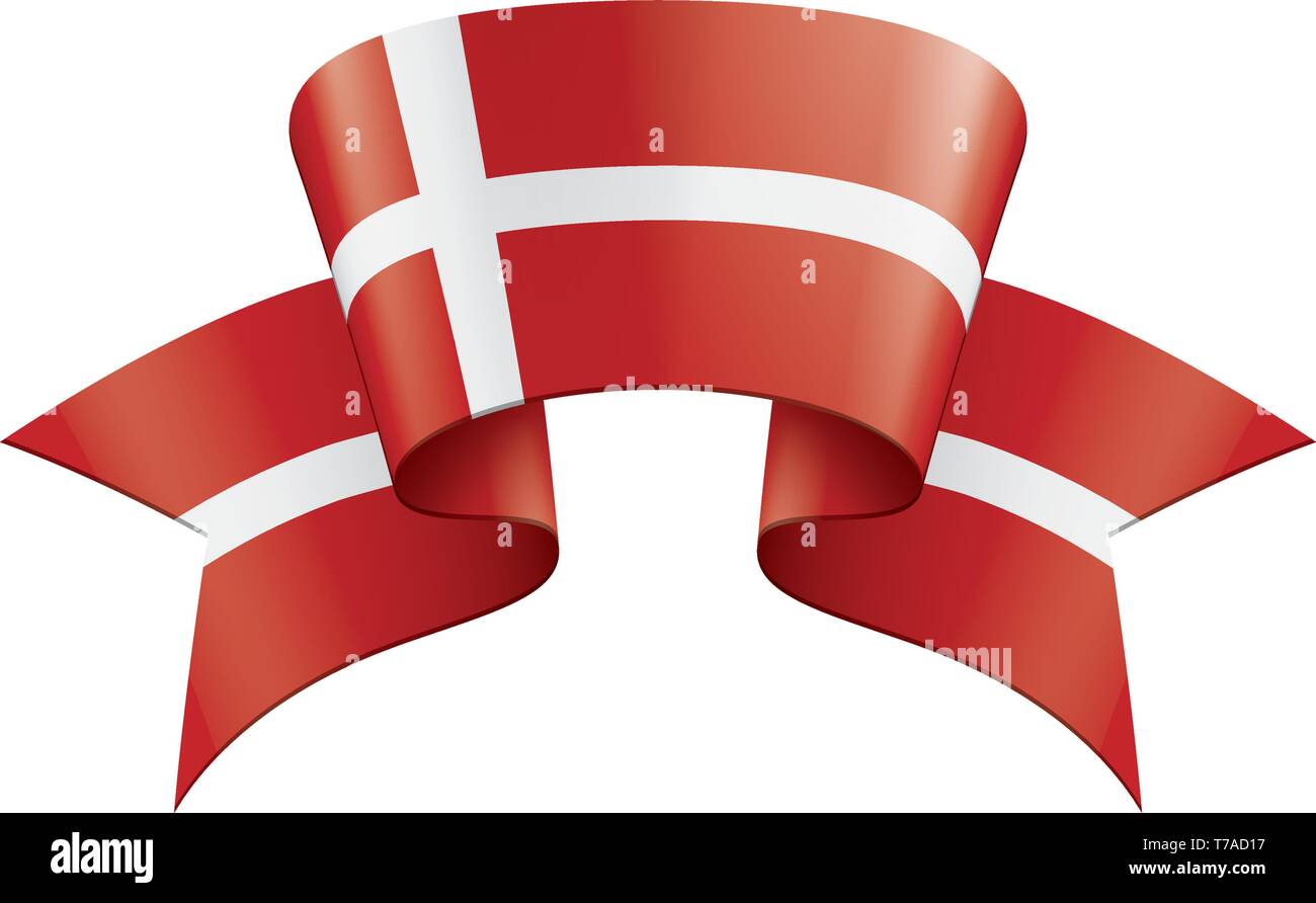 Denmark flag, vector illustration on a white background Stock Vector ...