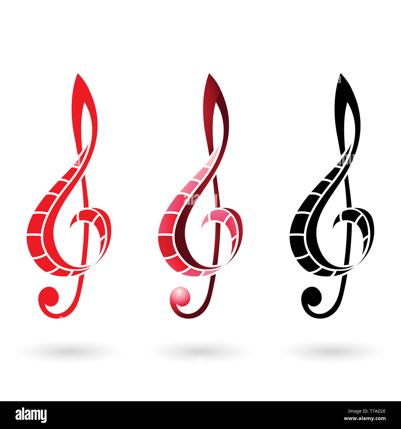 Vector Illustration of a Colorful Clef Sign isolated on a white ...