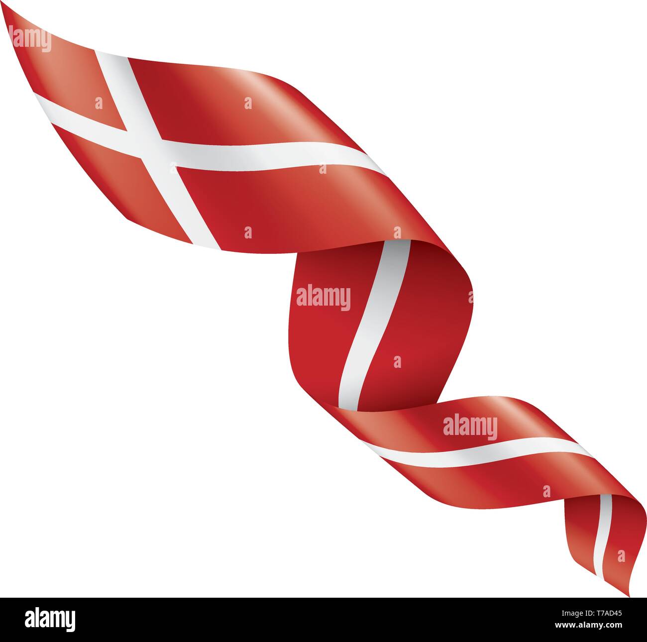 Denmark flag, vector illustration on a white background Stock Vector ...