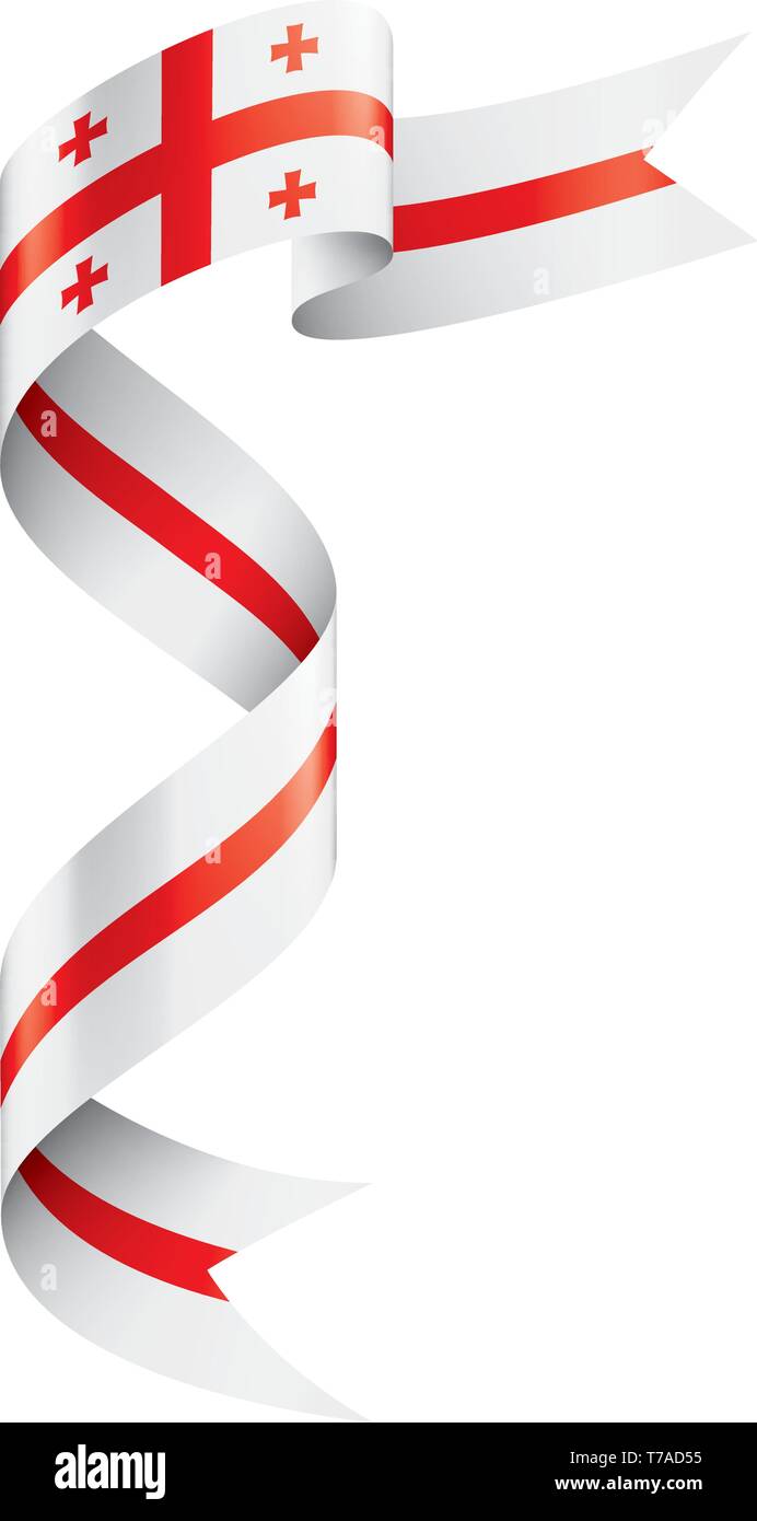 Georgia flag, vector illustration on a white background Stock Vector ...