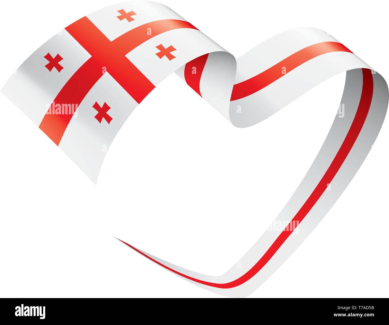 Georgia flag, vector illustration on a white background Stock Vector ...