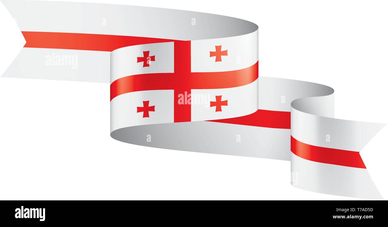 Georgia flag, vector illustration on a white background Stock Vector ...
