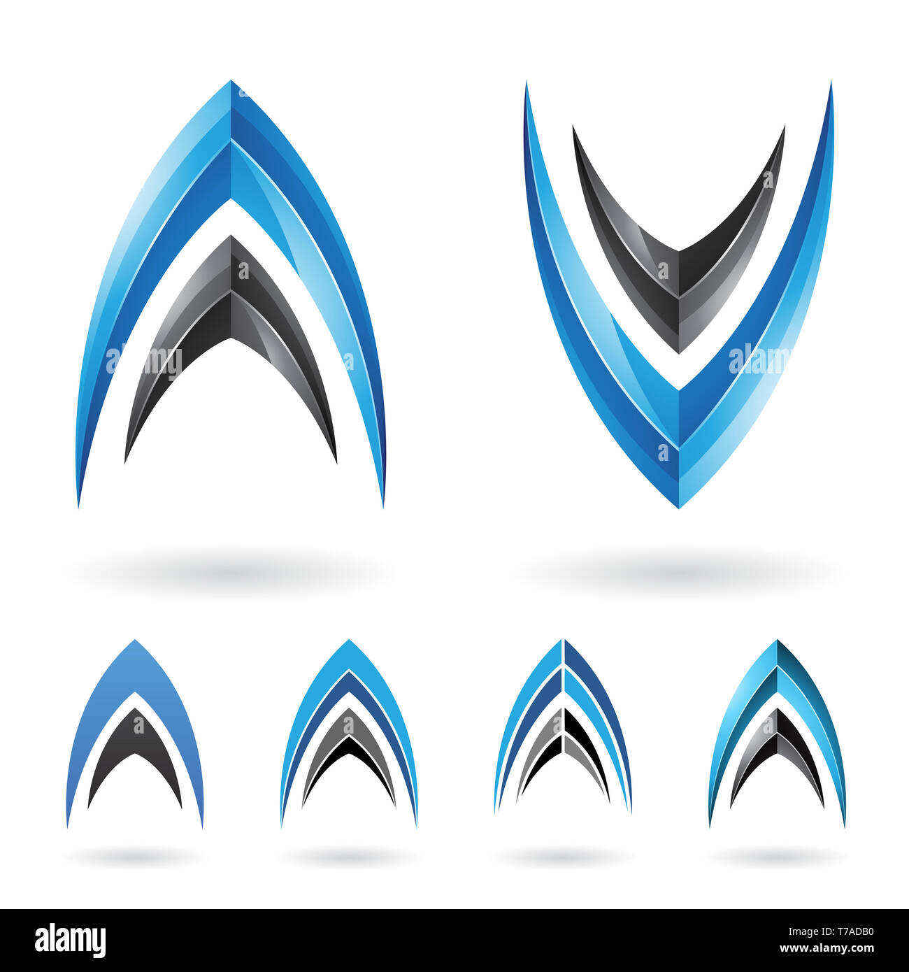 Design Concept of an Abstract Icon of Letter A, Vector Illustration ...