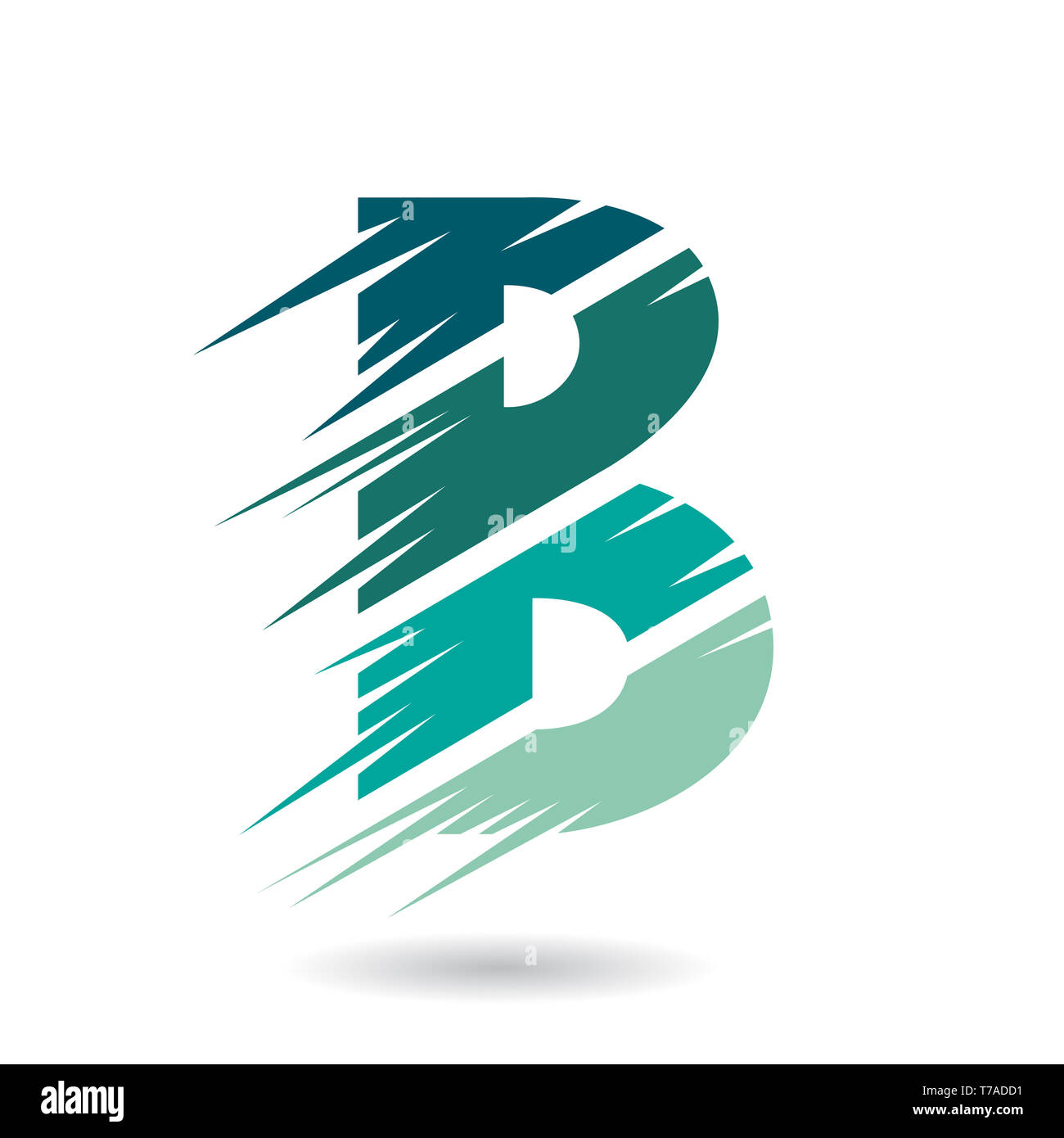 Design Concept of a Abstract Icon of Letter B, Vector Illustration ...