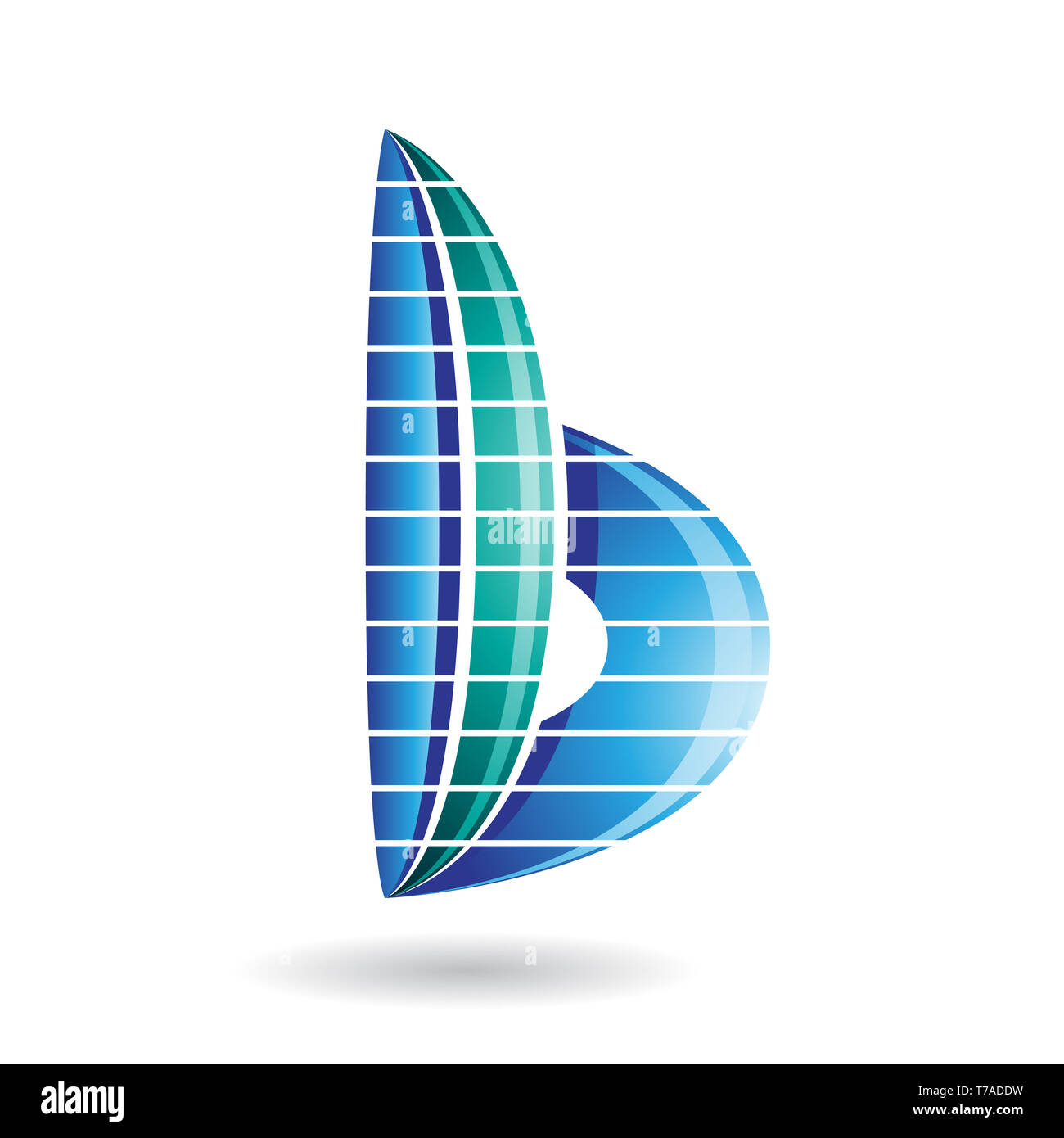 Design Concept of a Abstract Icon of Letter B, Vector Illustration ...