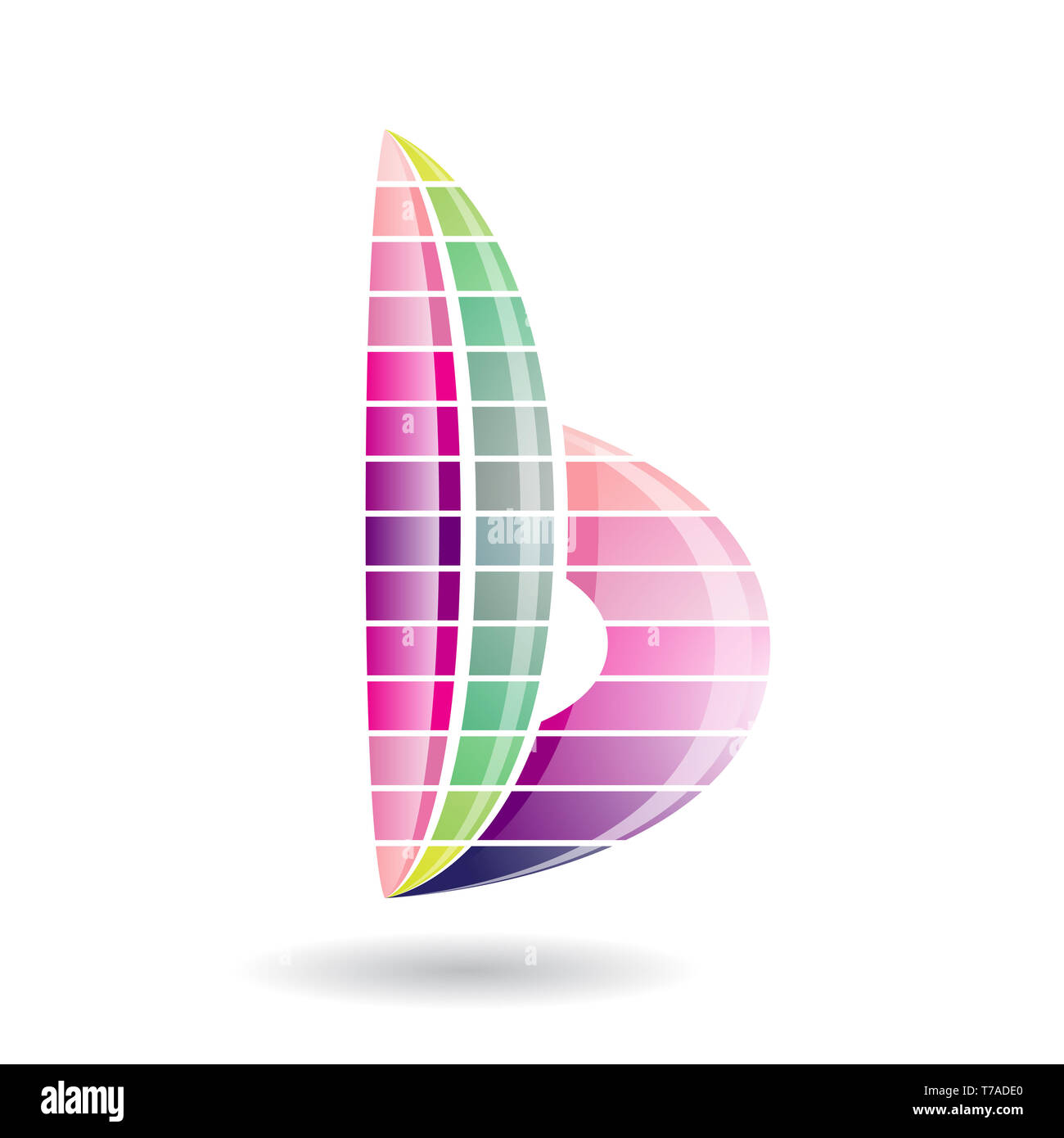 Design Concept of a Abstract Icon of Letter B, Vector Illustration ...