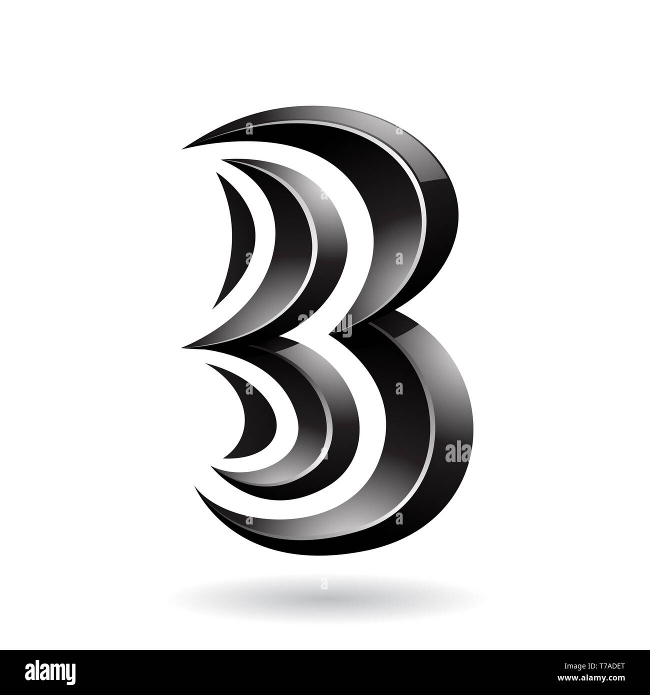Design Concept of a Colorful Abstract Icon of Letter B, Vector ...
