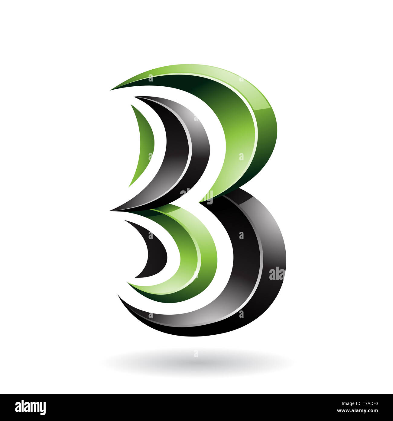 Design Concept of a Colorful Abstract Icon of Letter B, Vector ...