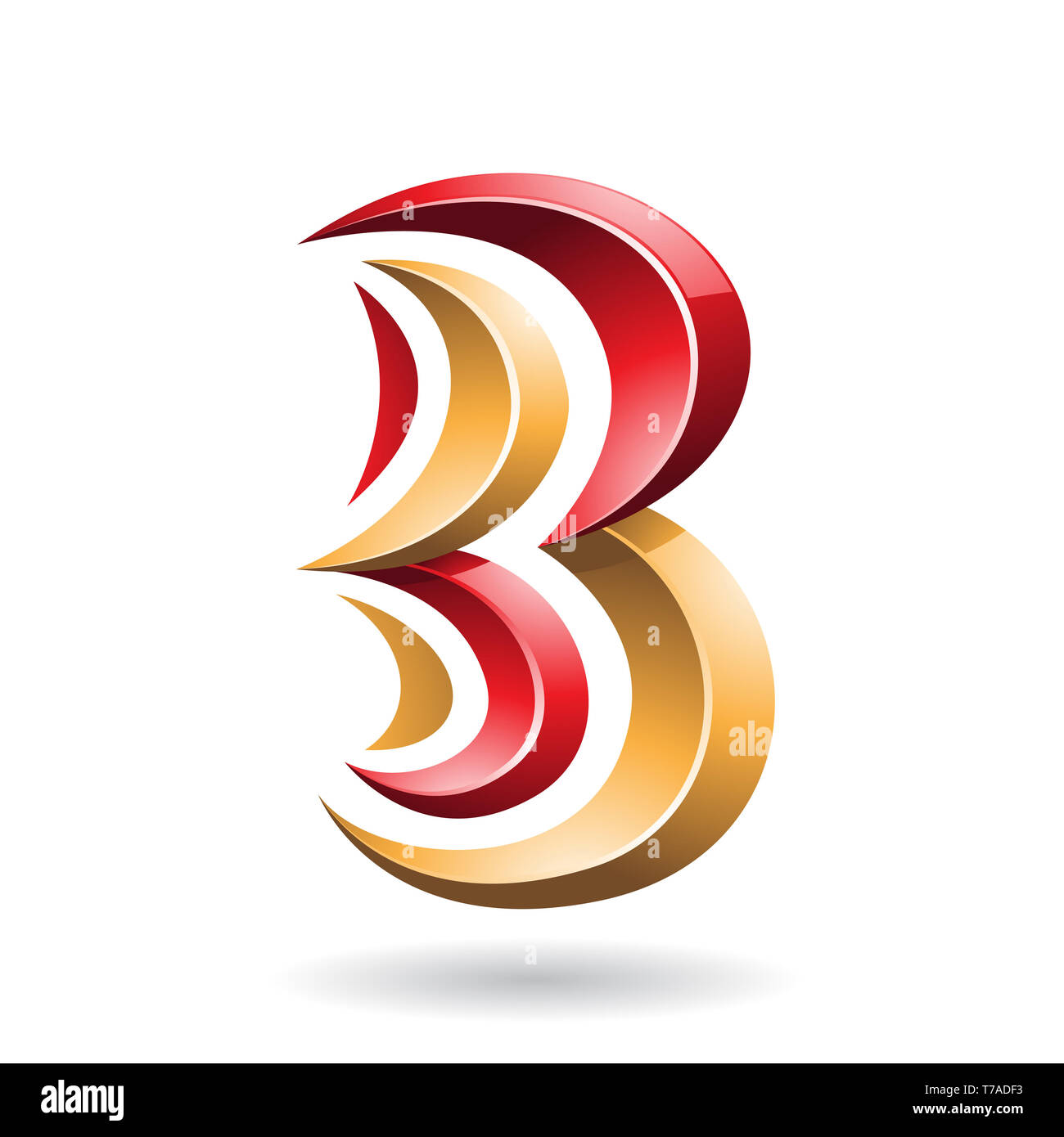 Design Concept of a Colorful Abstract Icon of Letter B, Vector ...
